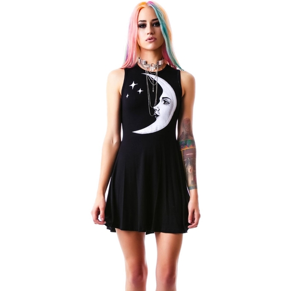 Killstar | Dresses | Killstar Moonchild Skater Dress Sz Small | Poshmark